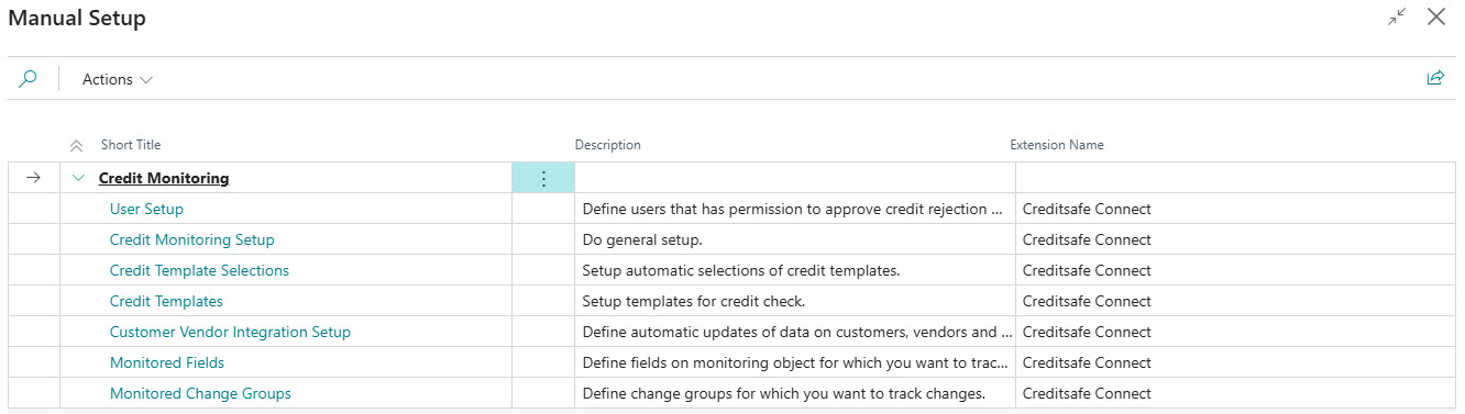 Manual Setup | Creditsafe Connect